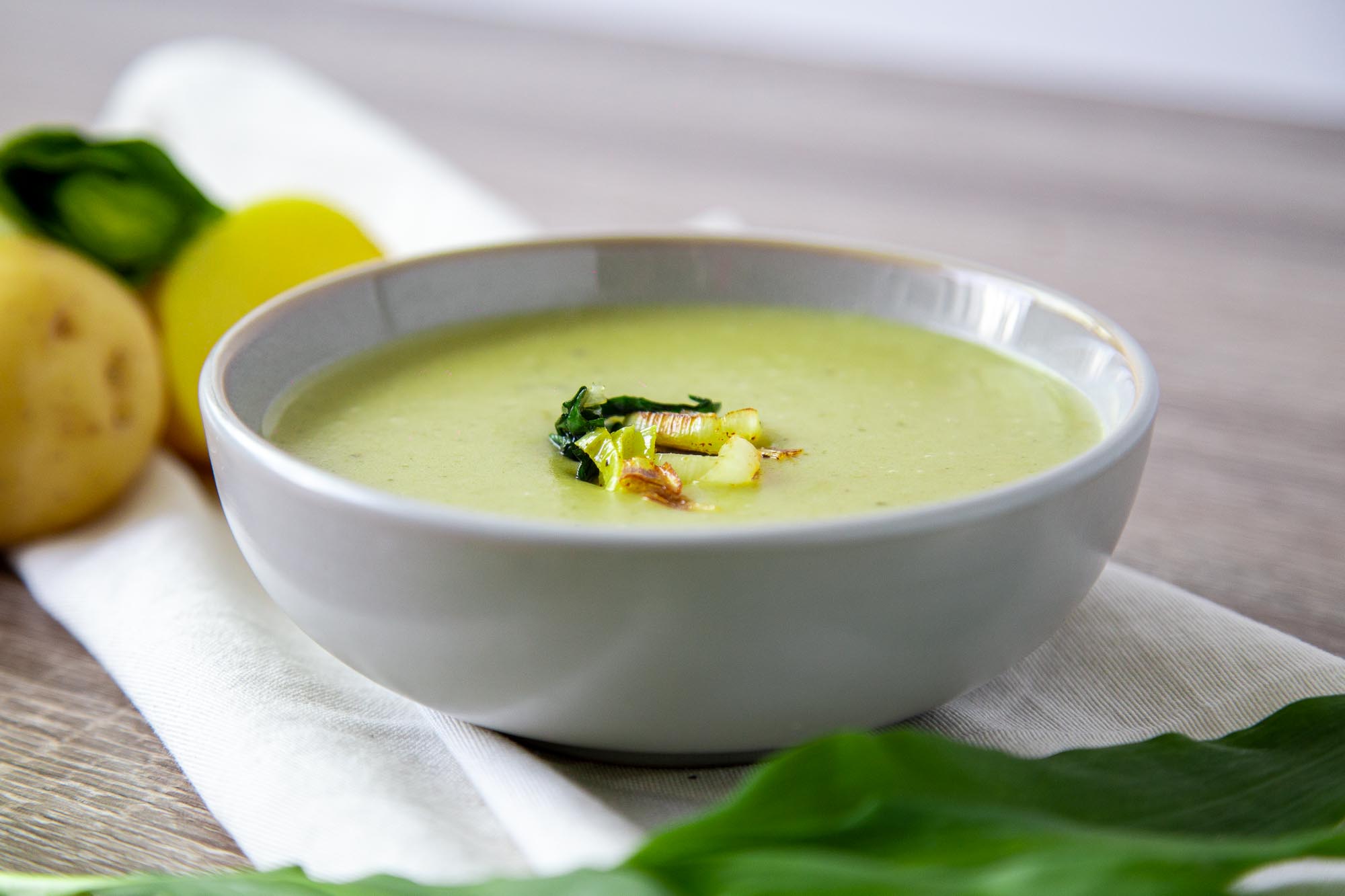 Wild Garlic, Leek and Potato Soup - Skovkær